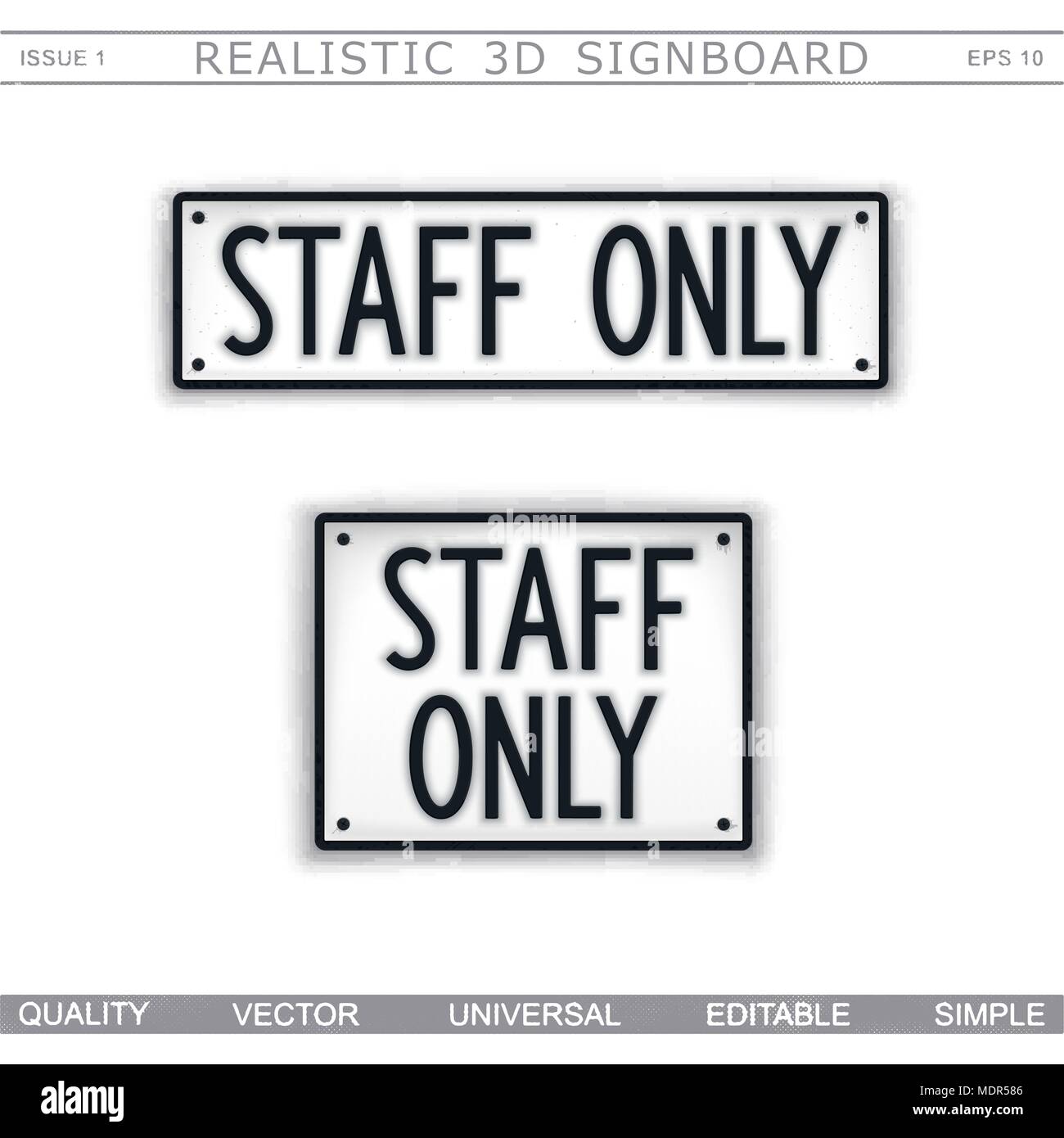Staff Only Vector