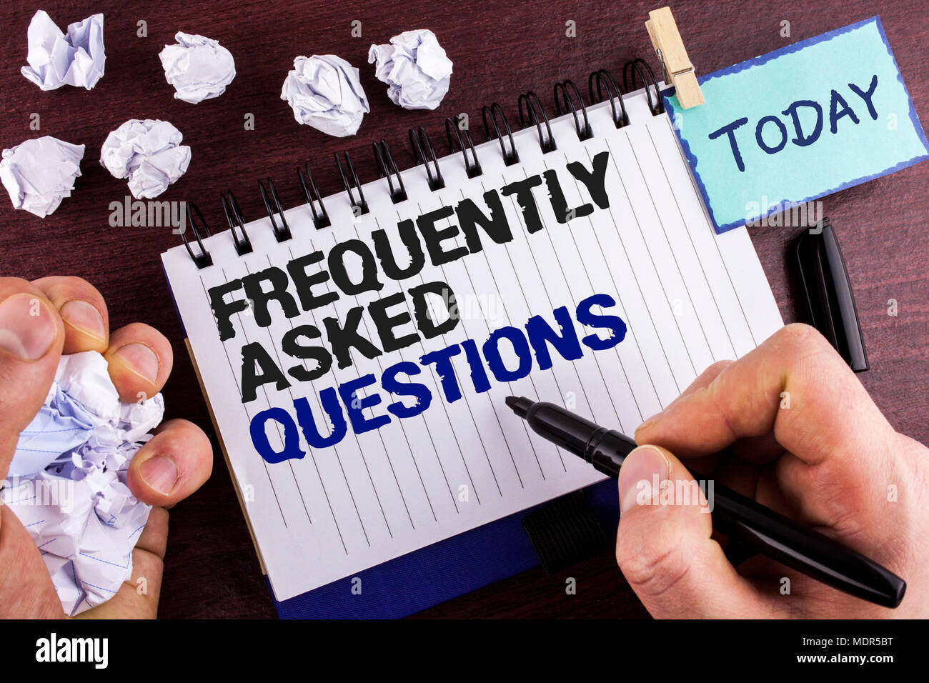 Text sign showing Frequently Asked Questions. Conceptual photo most ...