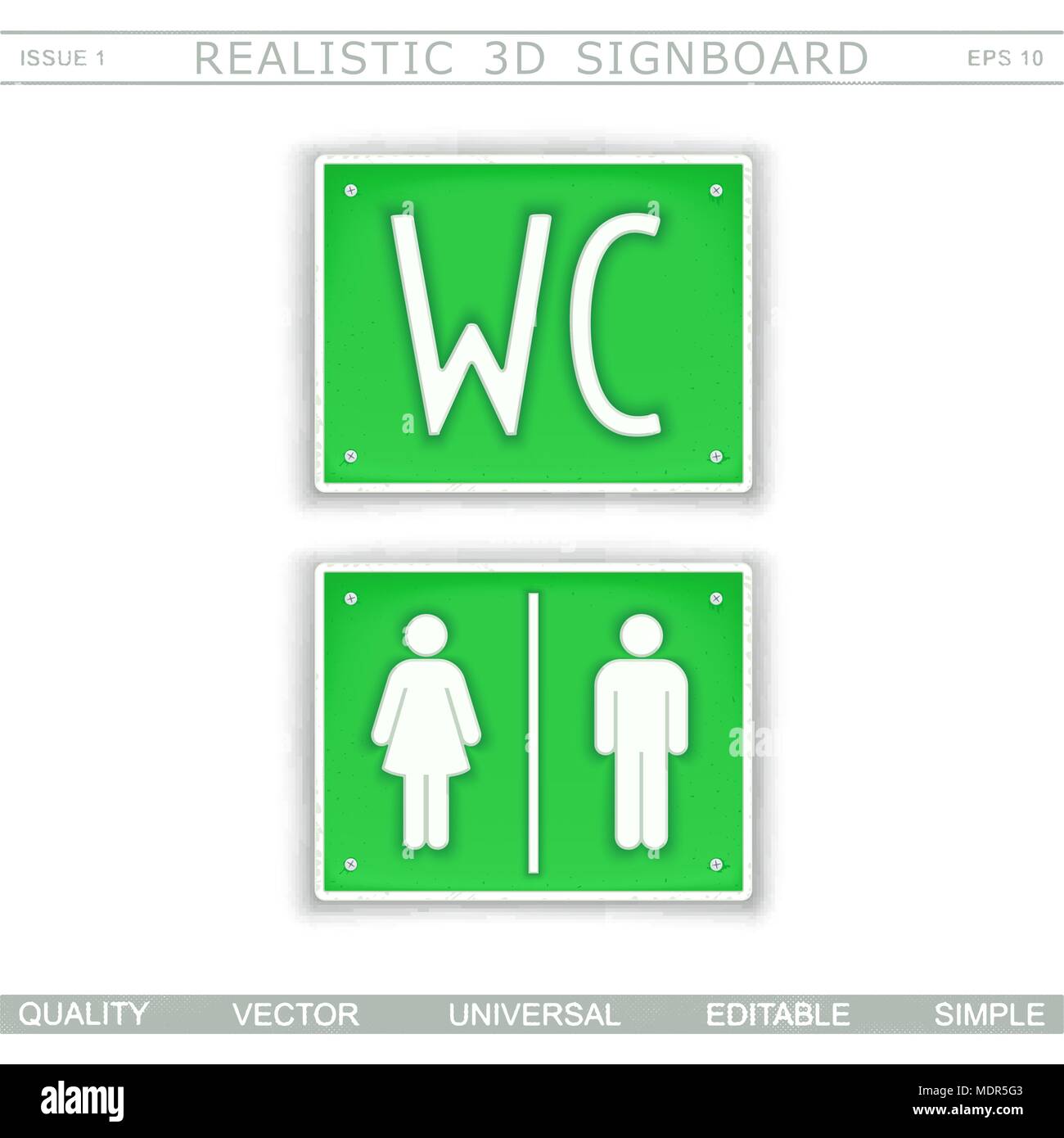 Toilet signboard Cut Out Stock Images & Pictures - Alamy