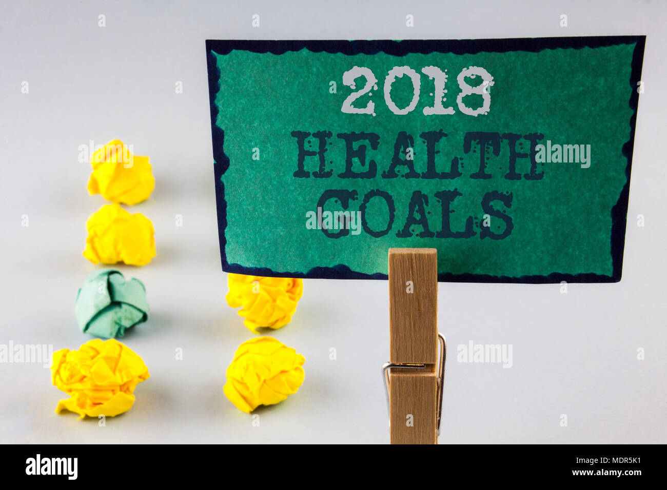 Handwriting text writing 2018 Health Golas. Concept meaning new year ...