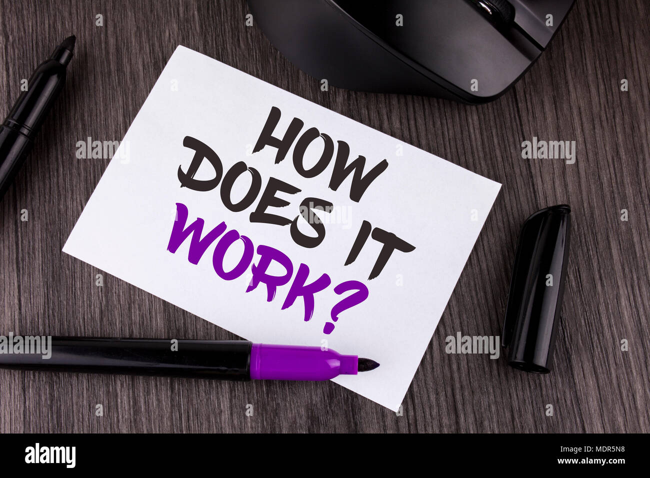 Handwriting text writing How Does It Work Question. Concept meaning ...
