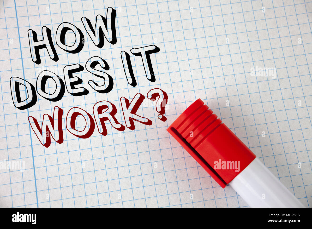 Handwriting text How Does It Work Question. Concept meaning asking ...