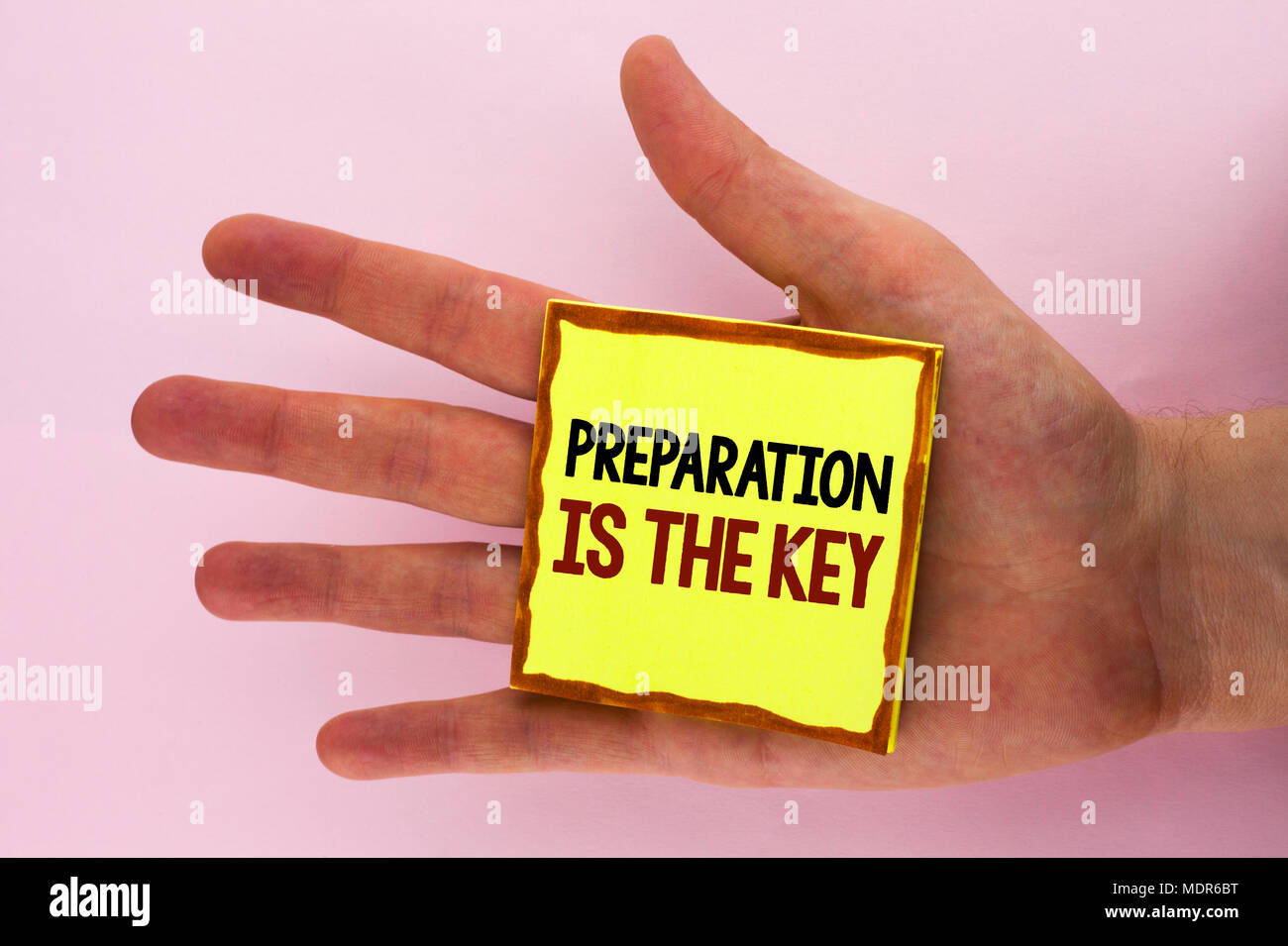 Handwriting text writing Preparation Is The Key. Concept meaning Learn ...