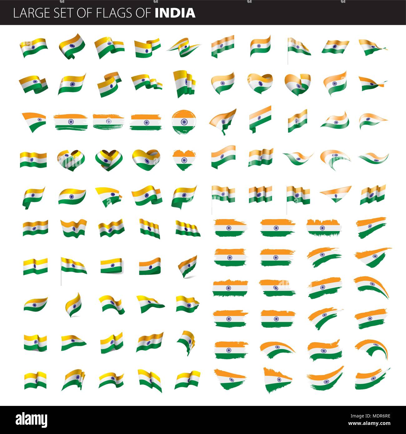 India flag, vector illustration Stock Vector Image & Art - Alamy