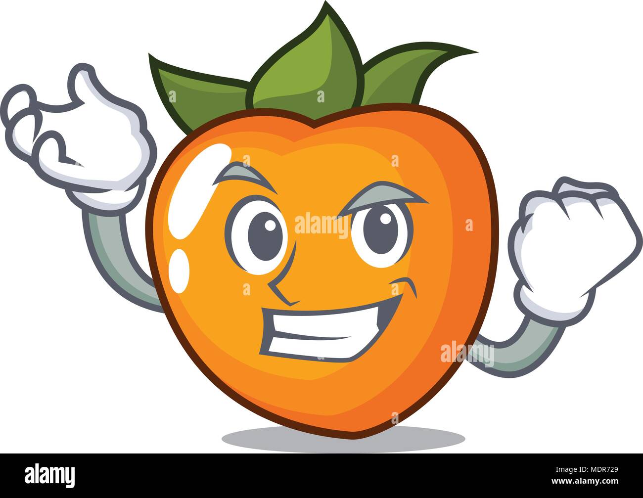 Successful persimmon character cartoon style vector illustration Stock ...
