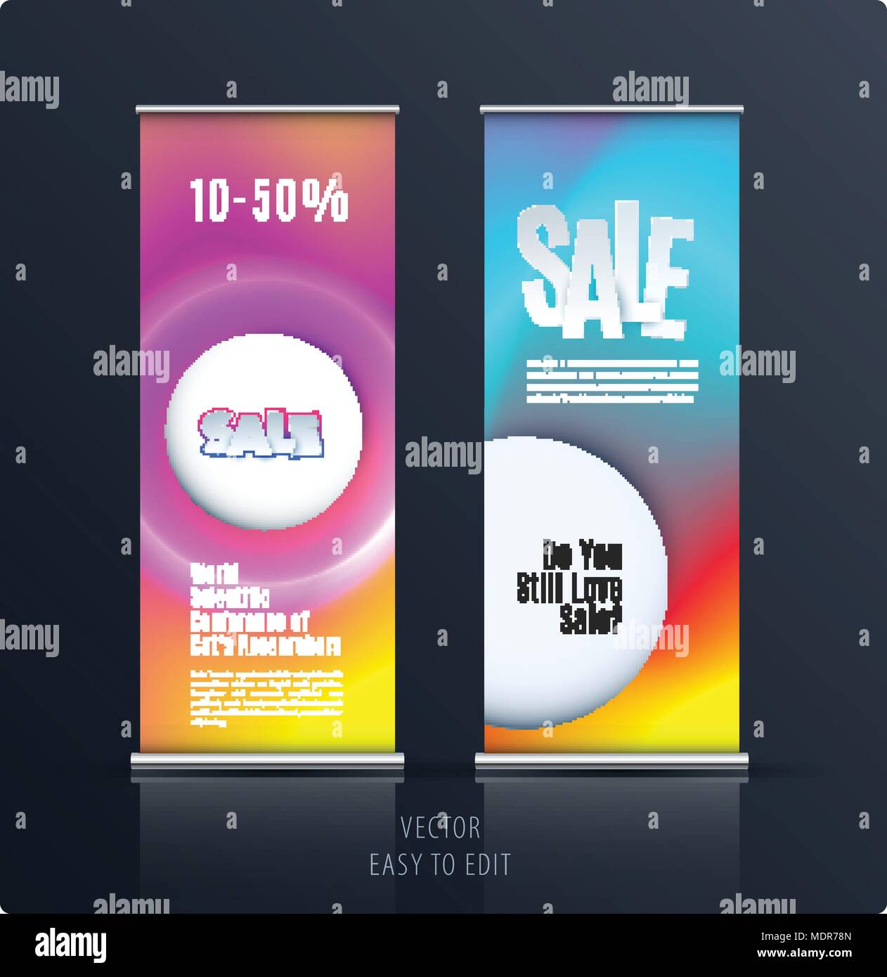 Sale banner. Abstract business vector of roll up stand design with ...