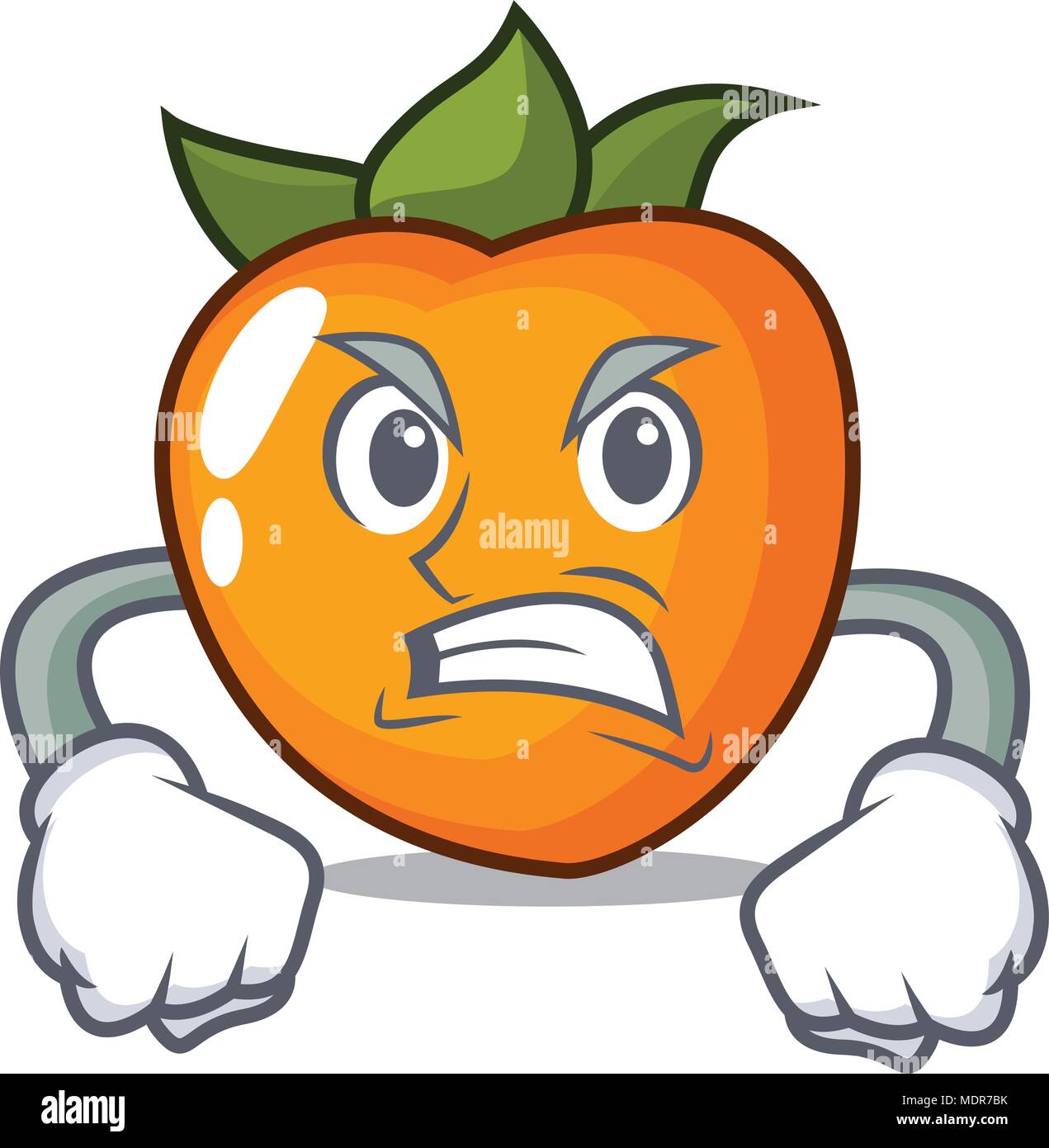 Angry persimmon mascot cartoon style vector illustration Stock Vector ...
