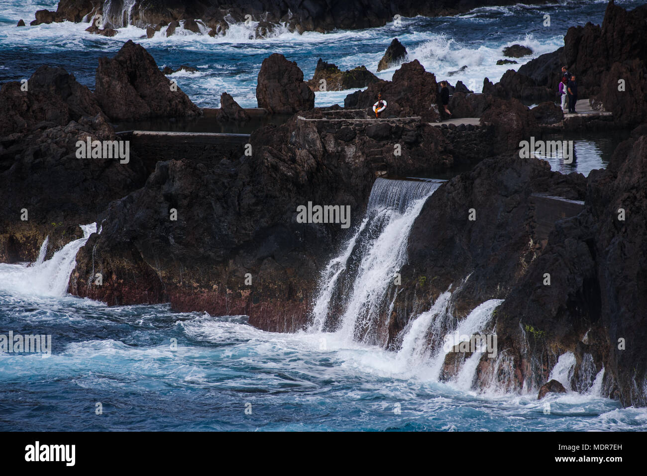 Natural lava swimming pool. Porto Moniz, Madeira island, Portugal Stock Photo - Alamy