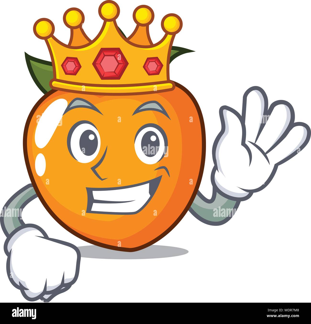 King persimmon mascot cartoon style vector illustration Stock Vector ...