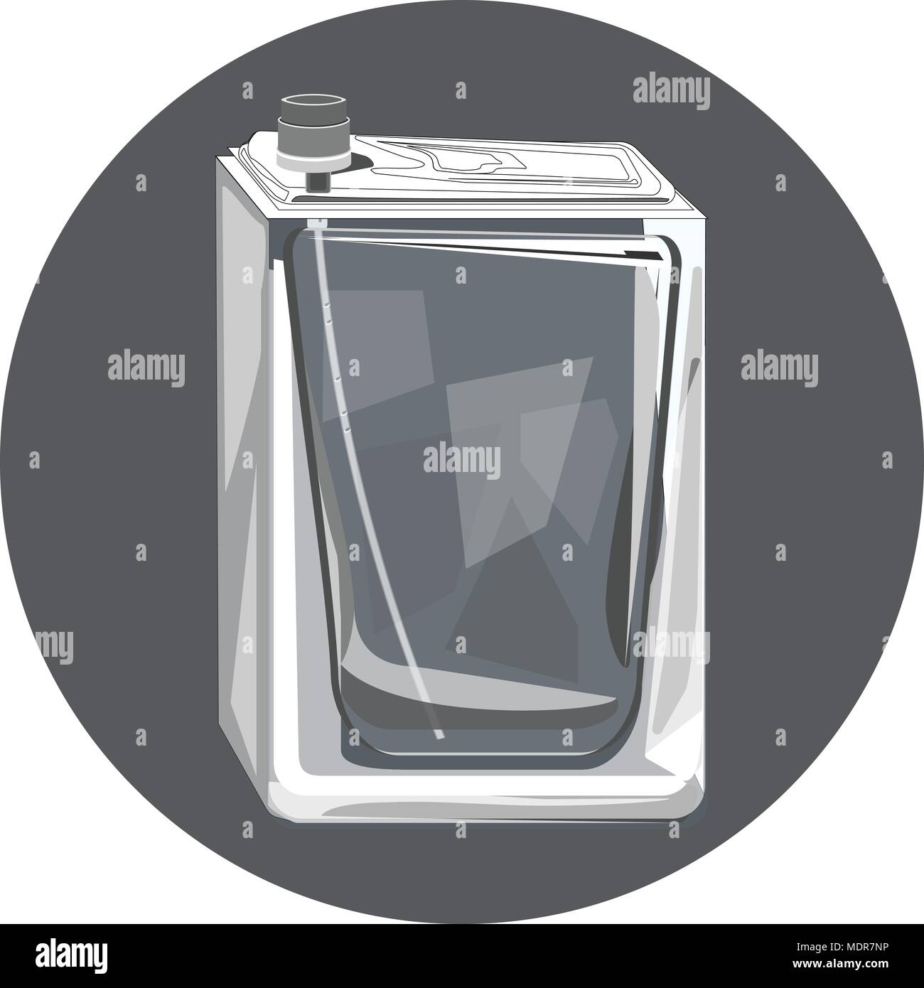 Glass perfume bottle black Stock Vector Images - Alamy