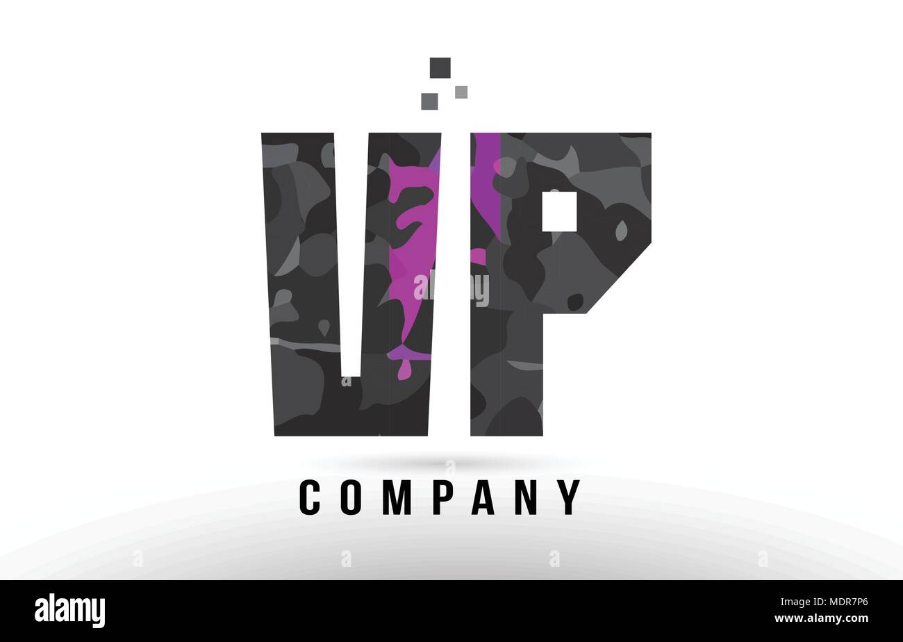 purple black alphabet letter vp v p logo combination design suitable ...