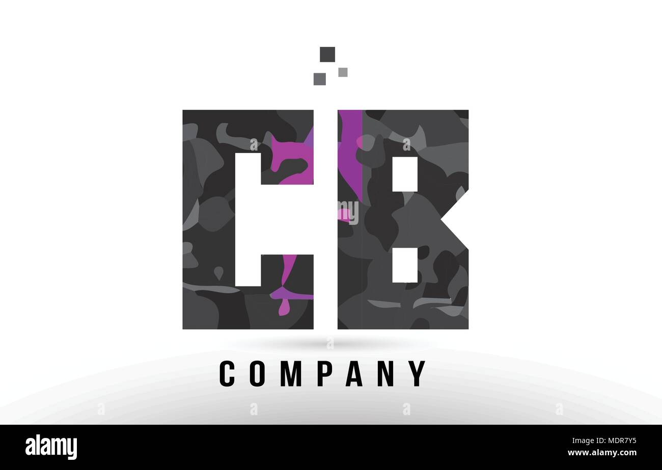 purple black alphabet letter cb c b logo combination design suitable ...