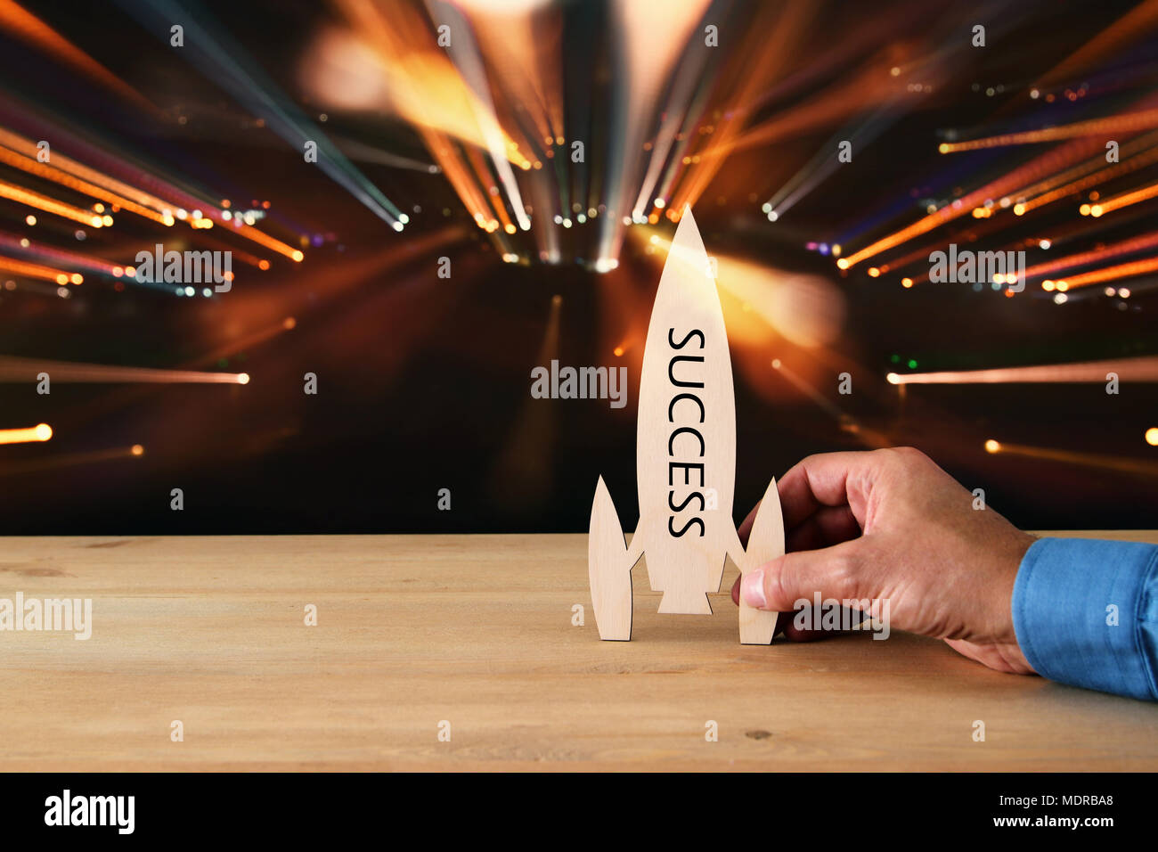 Hand places wooden block hi-res stock photography and images - Alamy