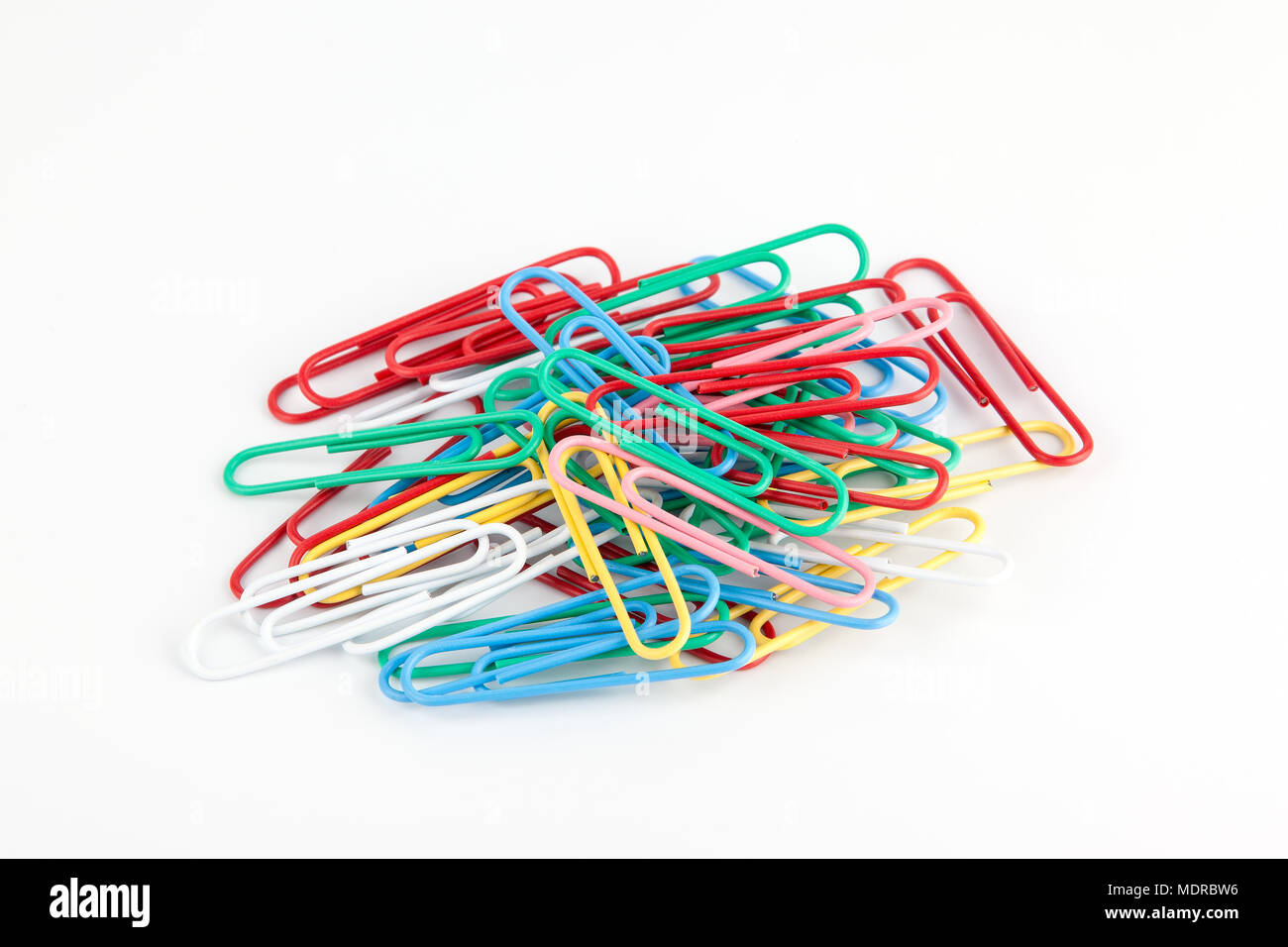 Colorful Paper clip isolated on white background Stock Photo - Alamy