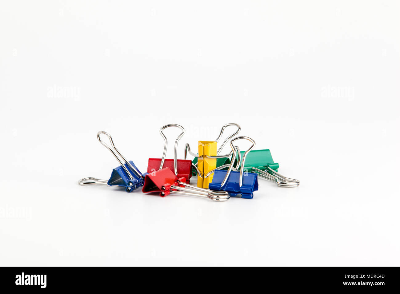 Colorful Paper clip isolated on white background Stock Photo - Alamy
