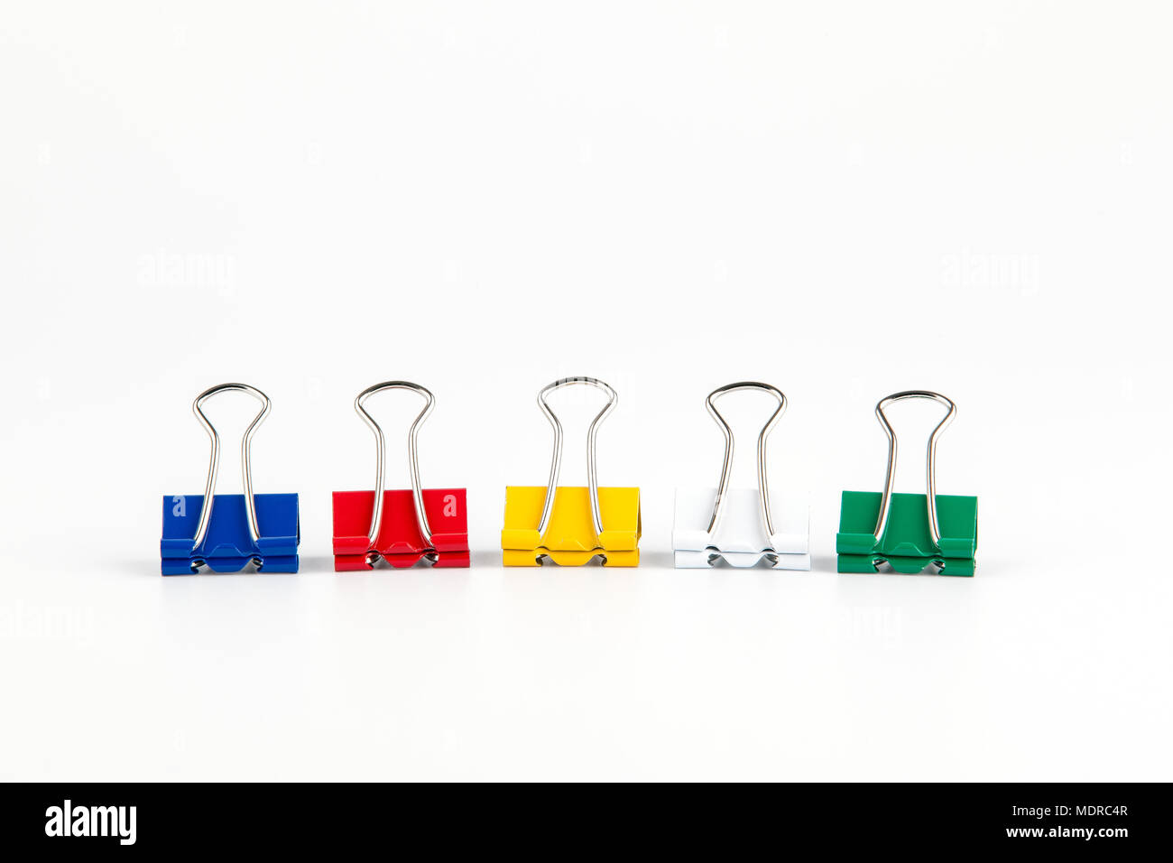 Colorful Paper clip isolated on white background Stock Photo - Alamy