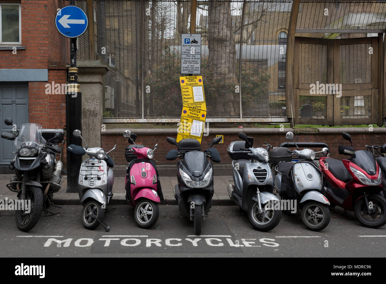 Warning sign parking suspension hi-res stock photography and images - Alamy