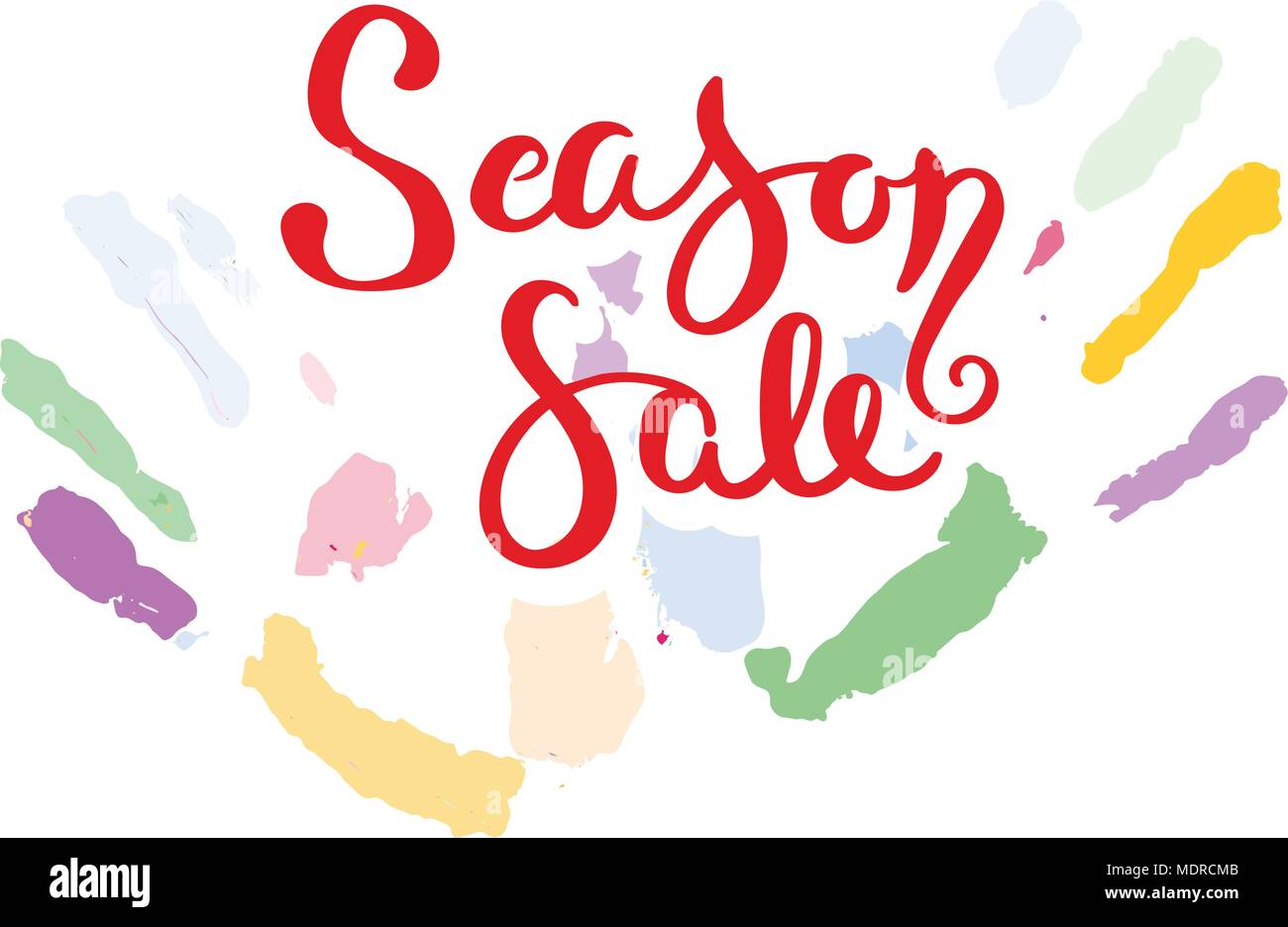 Season sale. Hand drawn motivation quote. Creative vector typography ...