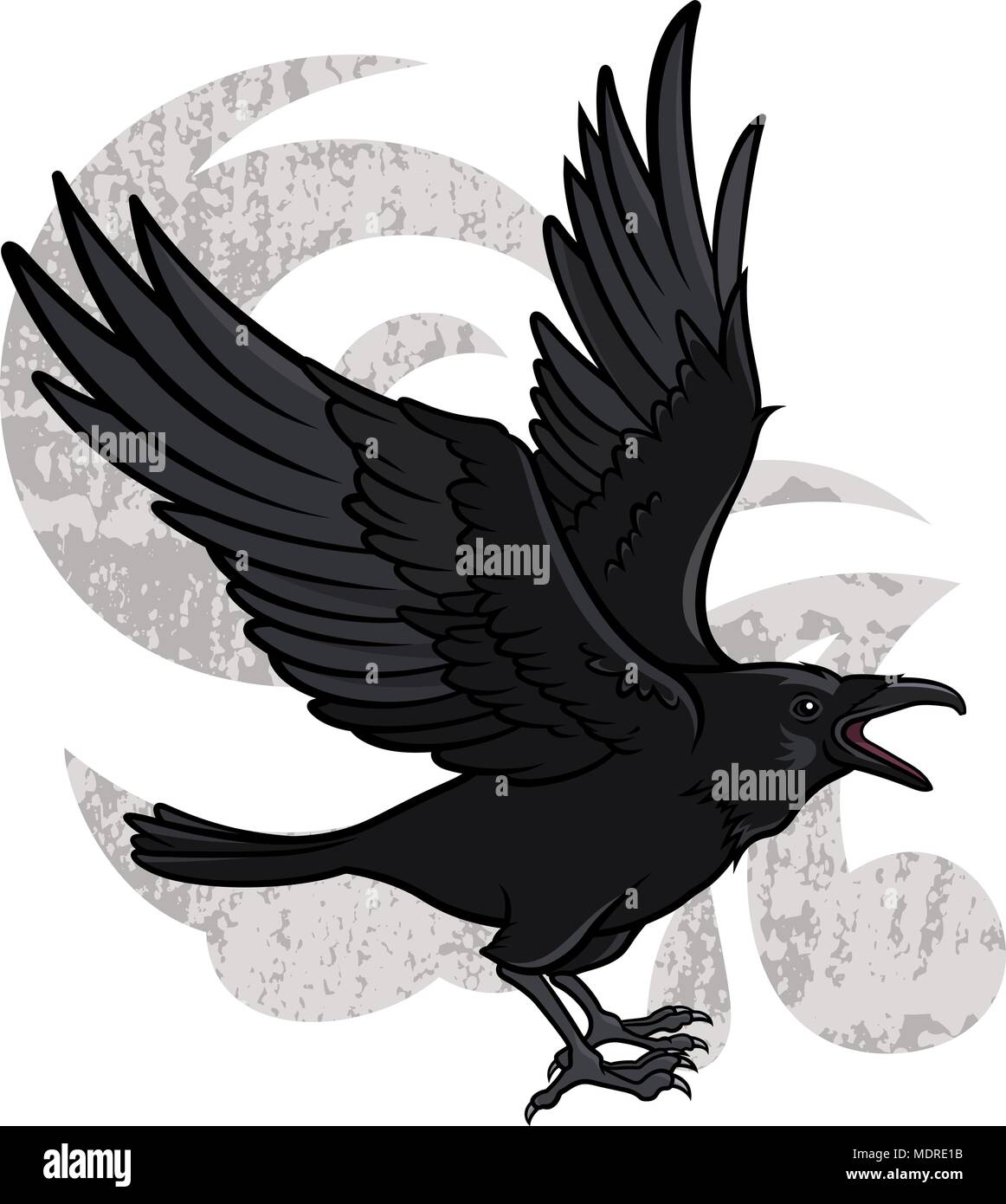 Raven vector vectors hi-res stock photography and images - Alamy