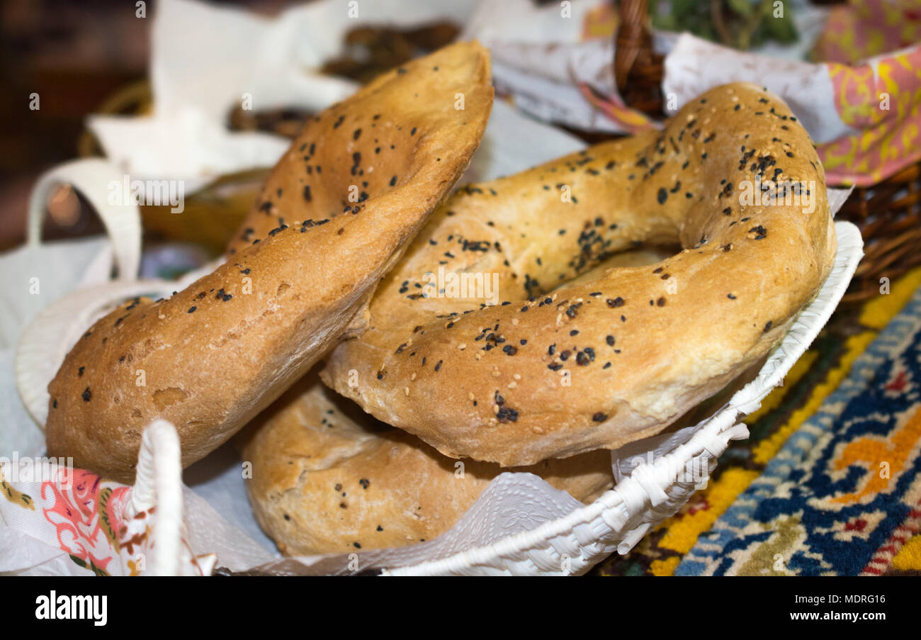 Traditional Turkish style made bread loaf Stock Photo - Alamy
