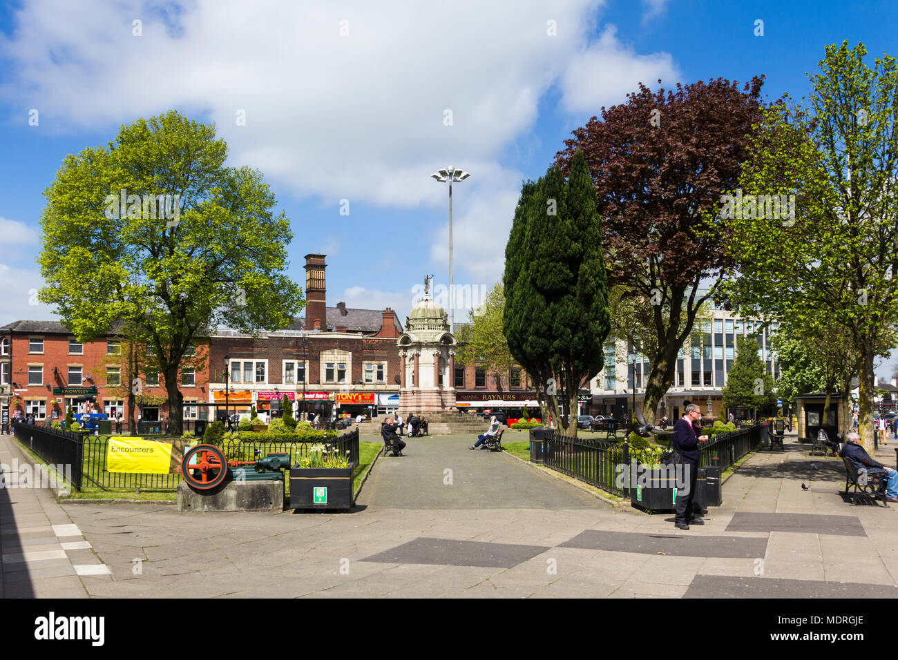 The Kay monument in a largely clean and tidy Kay Gardens, in Bury ...