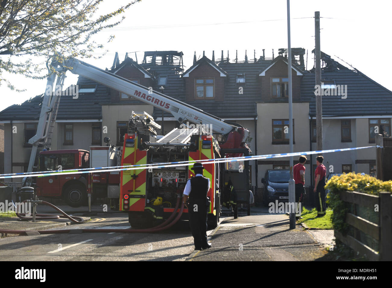 Emergency services attend the scene of a care home for adults with ...