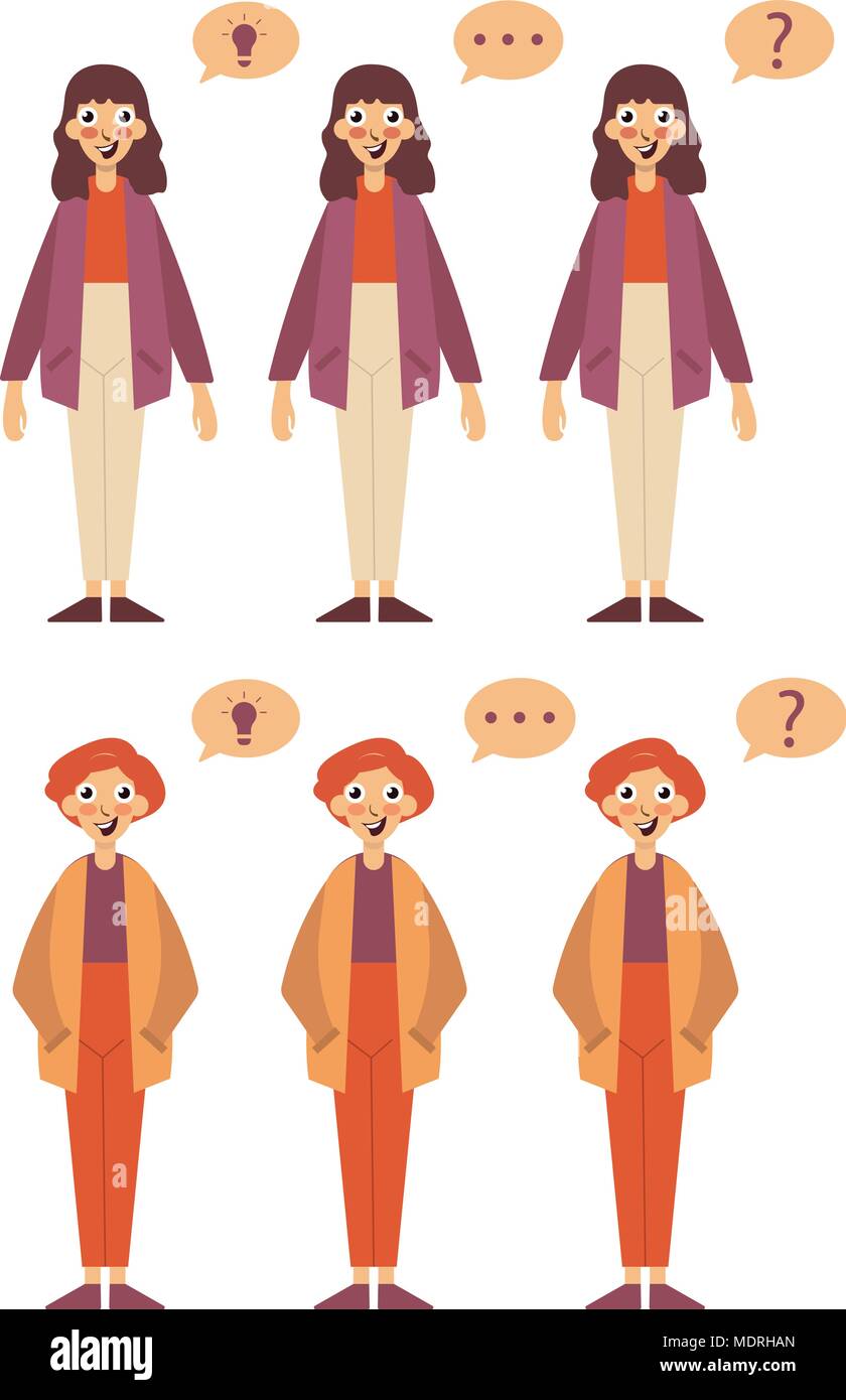 Set of cartoon people Stock Vector Image & Art - Alamy
