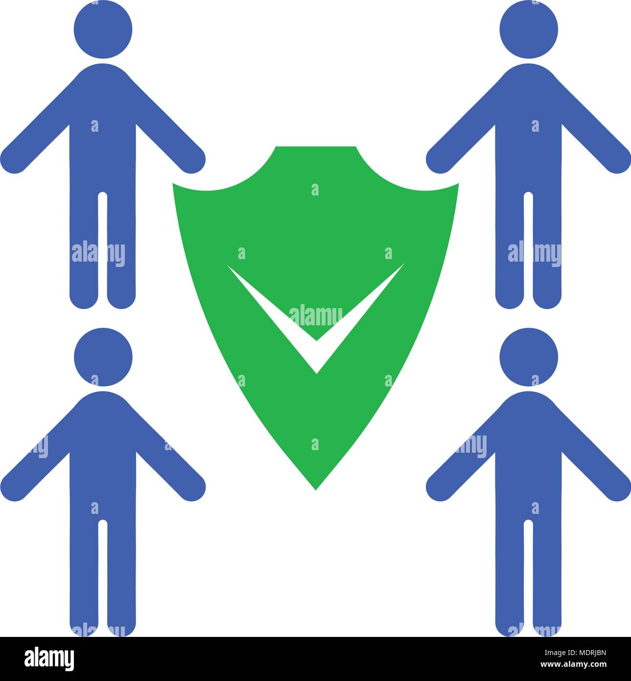 Protection of humans. Vector icon. Flat style Stock Vector Image & Art ...