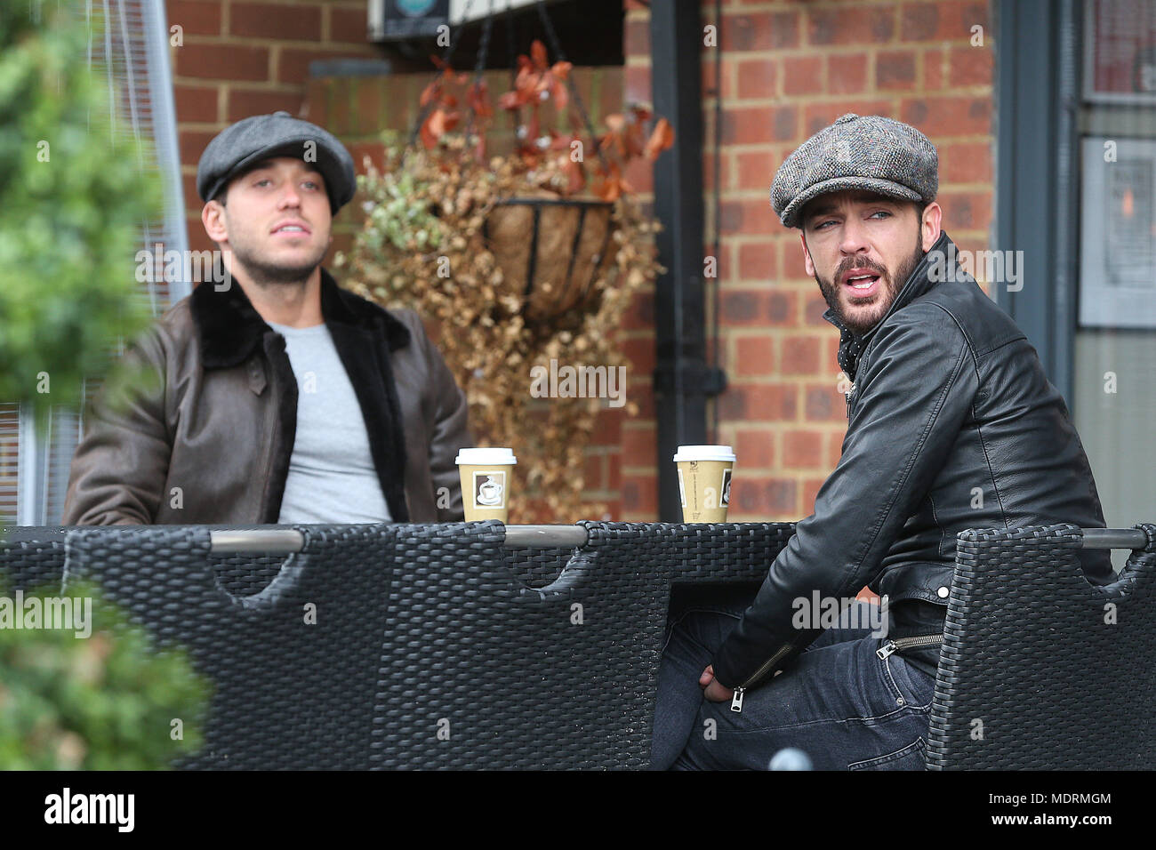 TOWIE cast members film at The Standard pub in Loughton, Essex ...