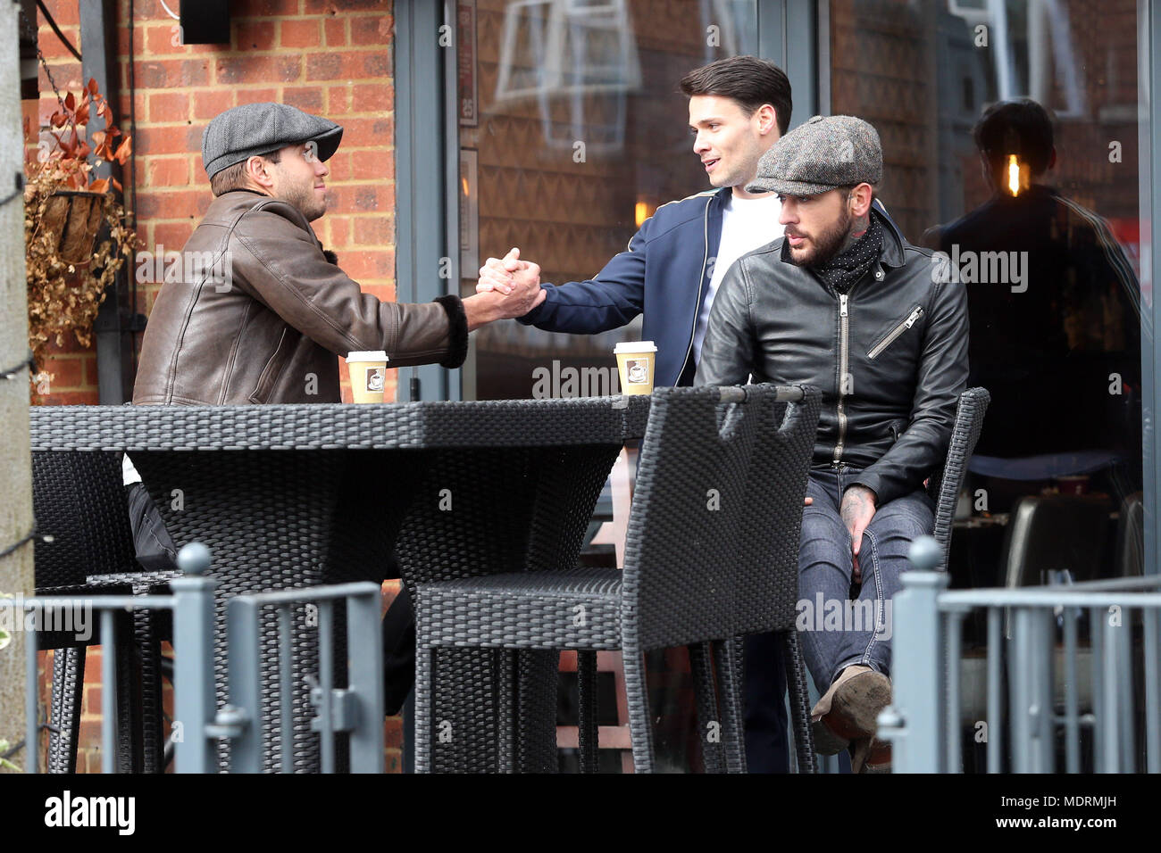 TOWIE cast members film at The Standard pub in Loughton, Essex ...