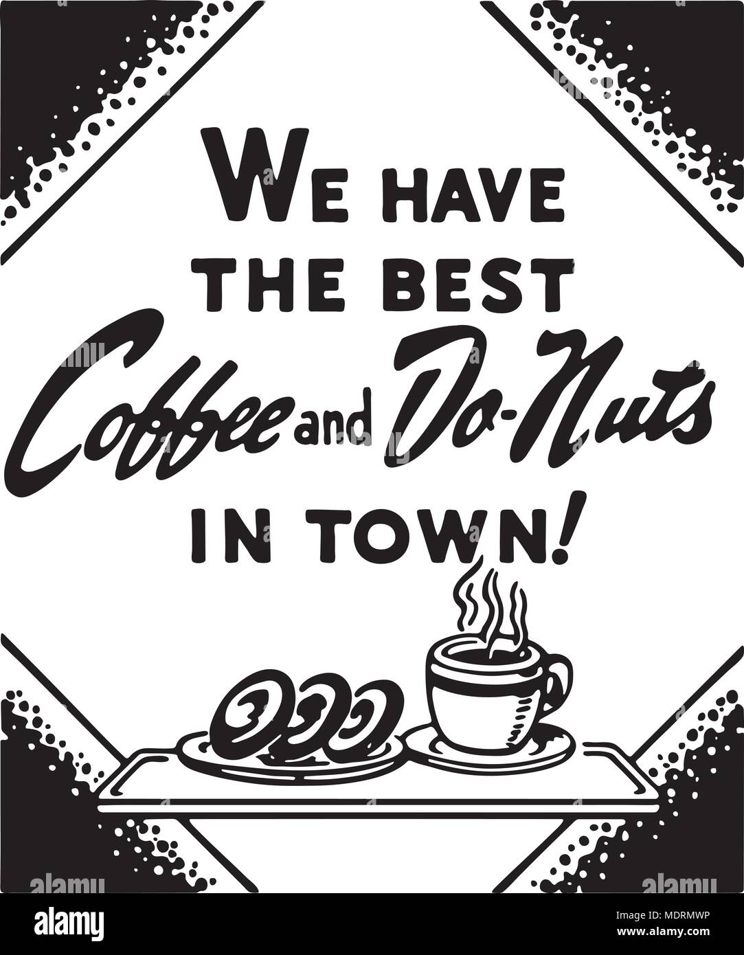 Snacks and coffee Stock Vector Images - Alamy