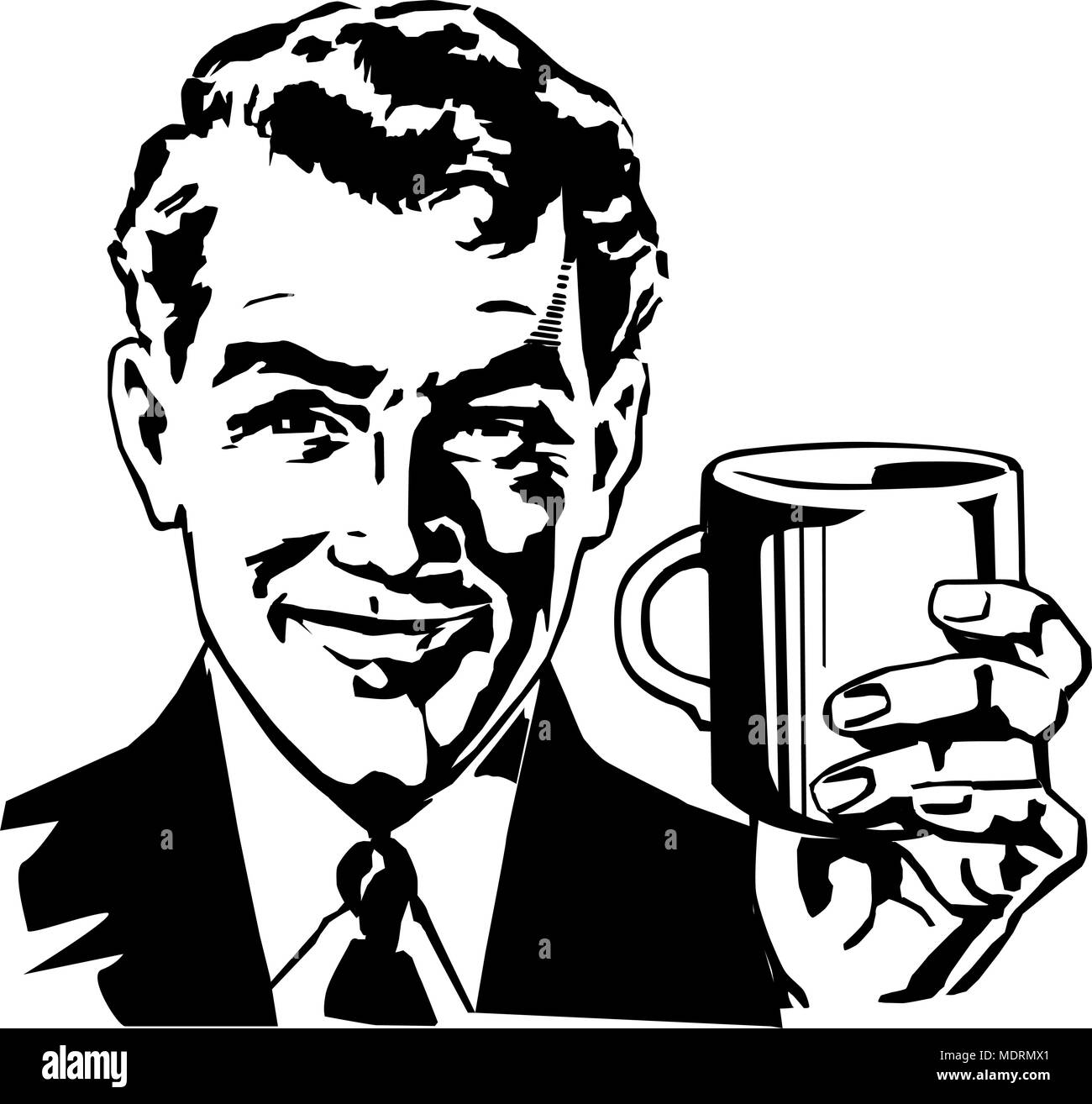 Coffee Guy - Retro Clipart Illustration Stock Vector Image & Art - Alamy Coffee Guy - Retro Clipart Illustration Stock Vector Image & Art - Alamy
