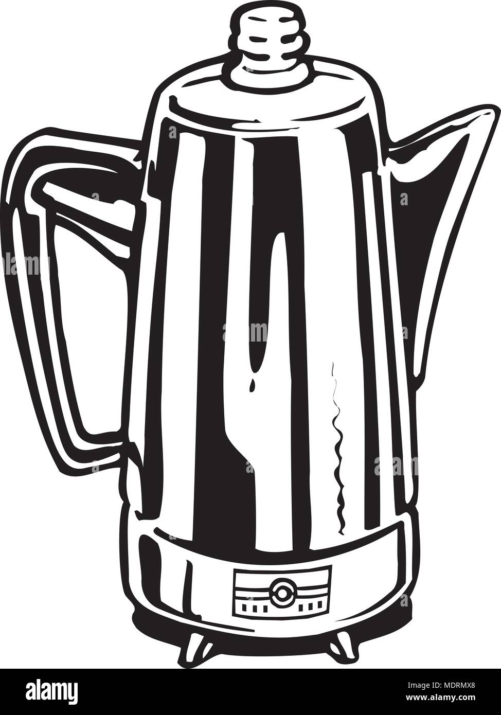 Coffee Percolator - Retro Clipart Illustration Stock Vector Image & Art ...