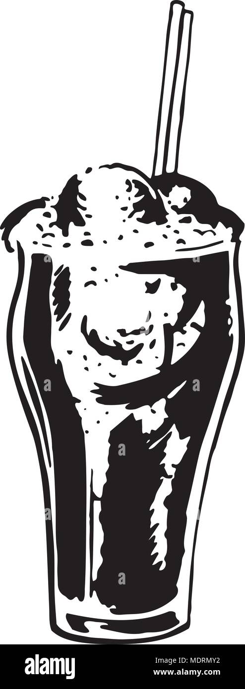 Coke Float - Retro Clipart Illustration Stock Vector Image & Art - Alamy