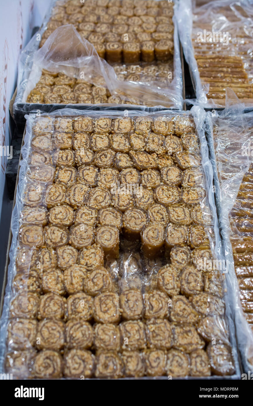 Turkish style fruit dried pulp as snack food Stock Photo - Alamy