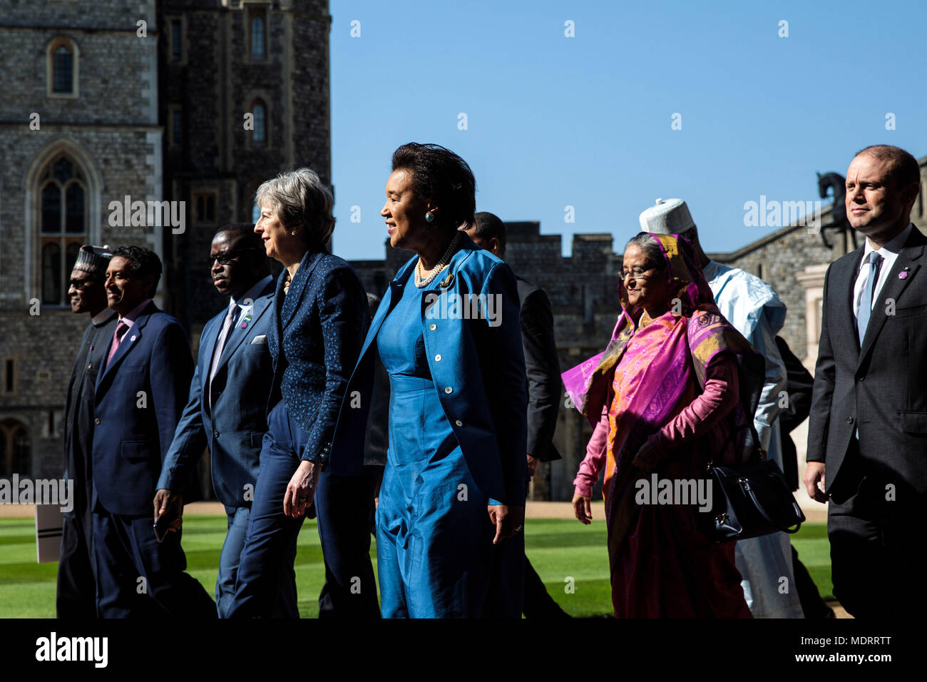 Commonwealth leaders windsor castle hi-res stock photography and images ...