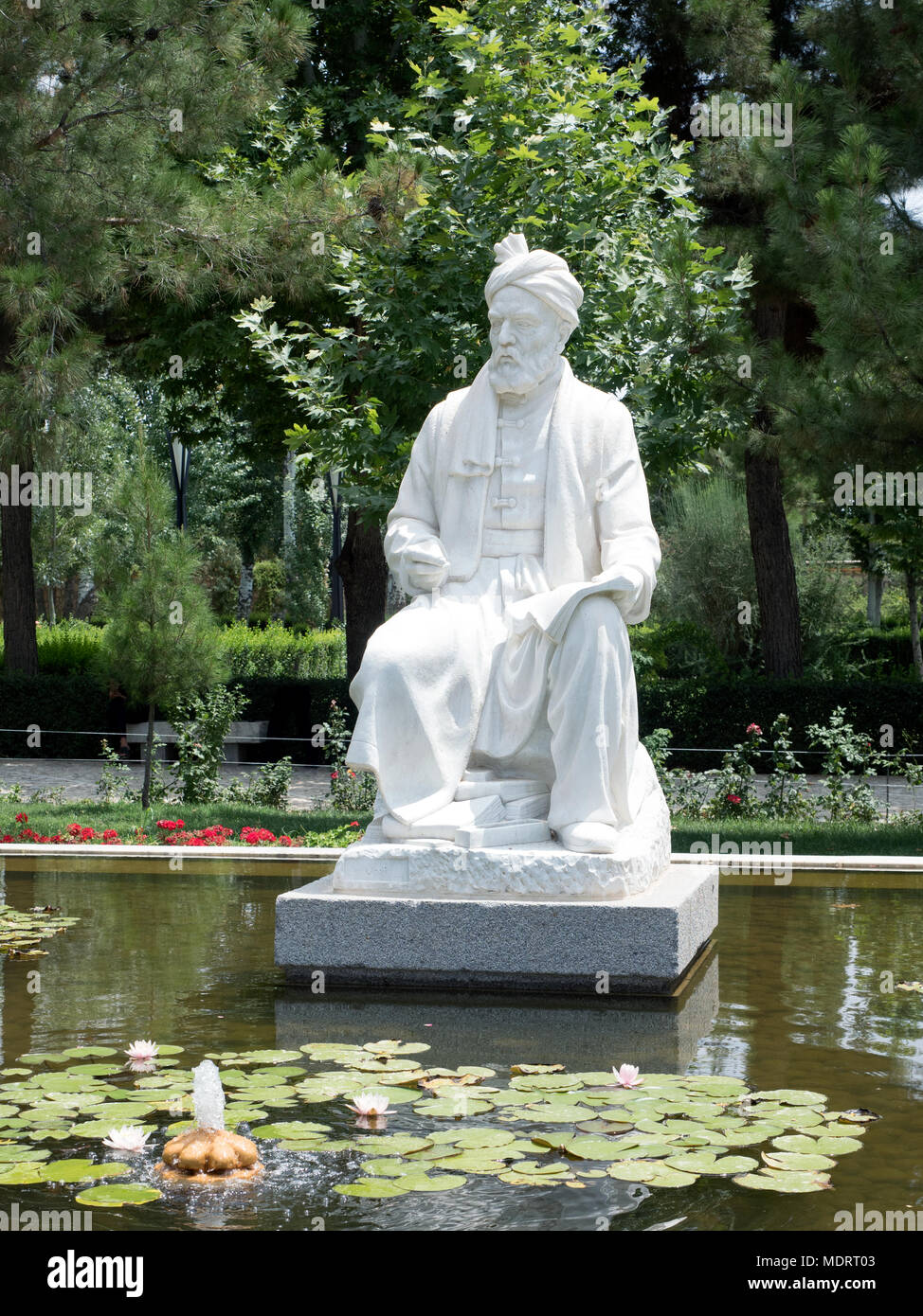 White statue of persian poet Ferdowsi, Tus, Iran Stock Photo - Alamy