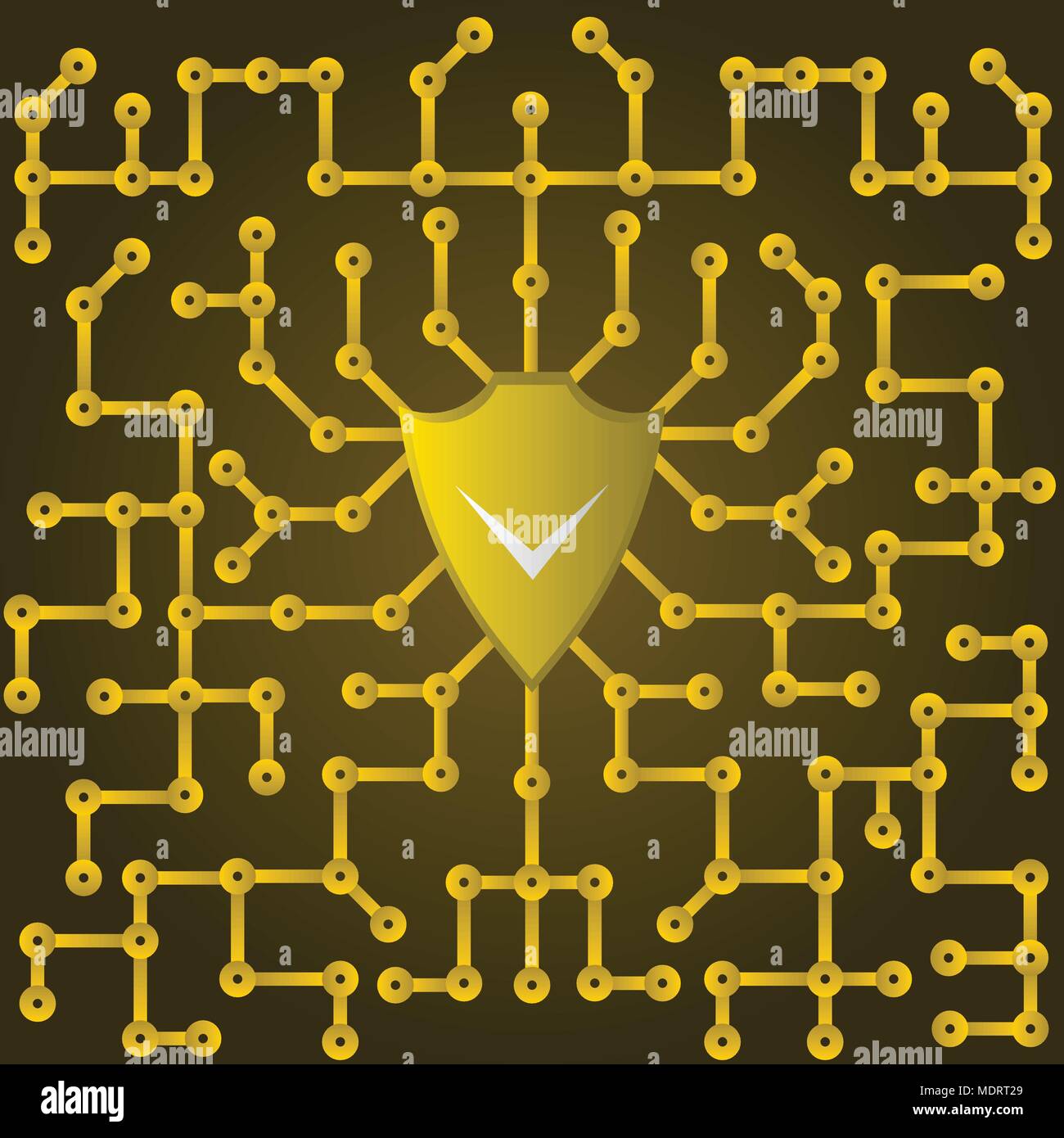 Information security concept vector background. Vector background with ...