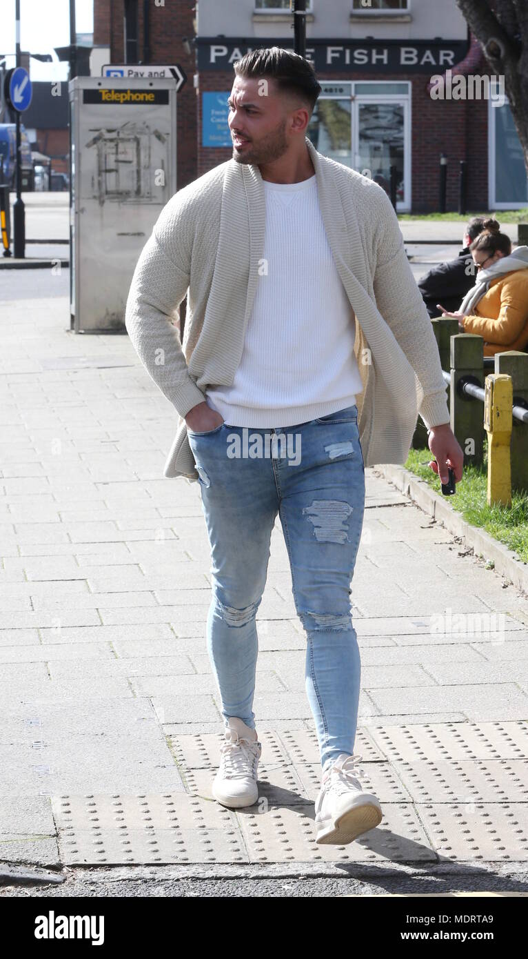 TOWIE cast members film at The Standard pub in Loughton, Essex ...