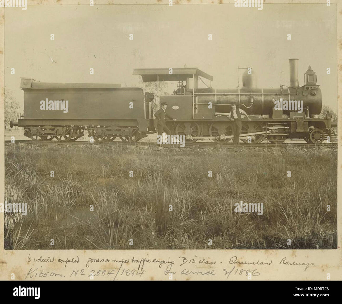 B 13 class engine in service in Queensland from 1886. Location ...
