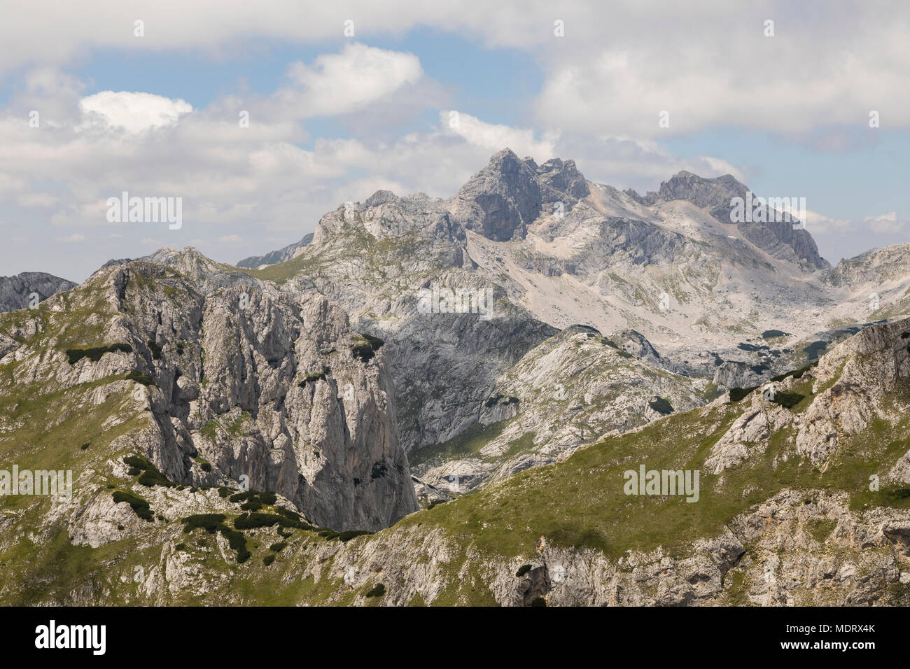 Mountain scenery in Durmitor National Park in Dinaric Alps, Montenegro ...