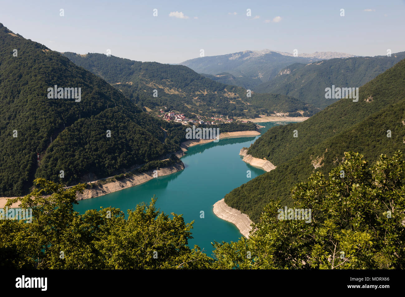 Piva Canyon with its fantastic reservoir. Montenegro, Balkans, Europe ...