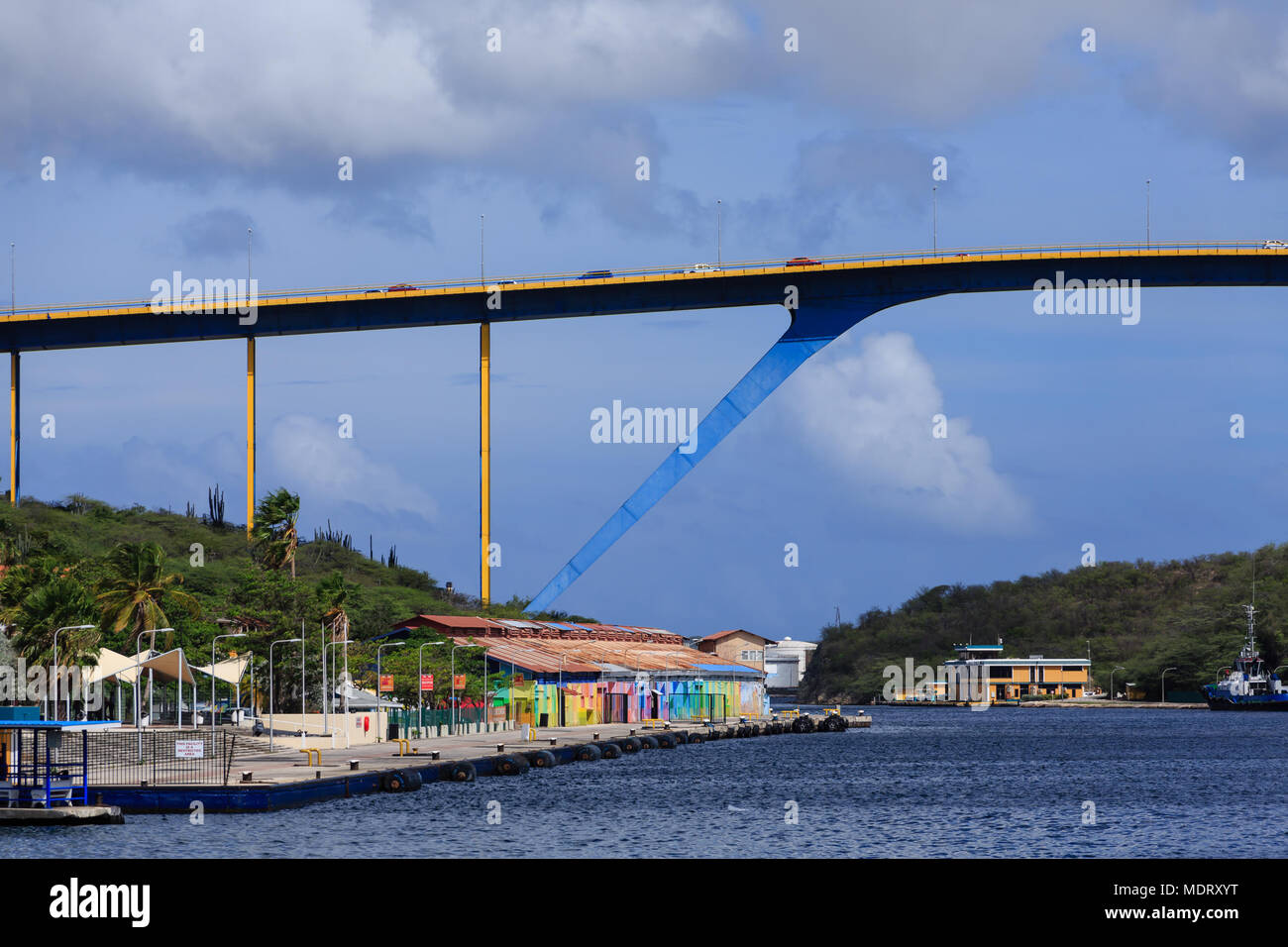 Queen Juliana Bridge Over Curacao Stock Photo - Alamy