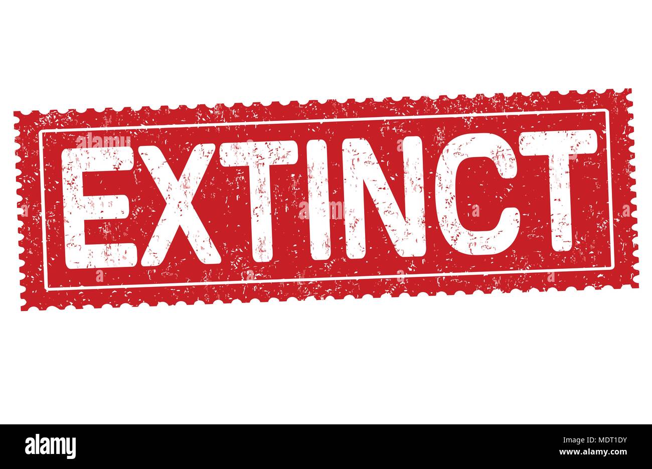Extinct grunge rubber stamp on white background, vector illustration ...
