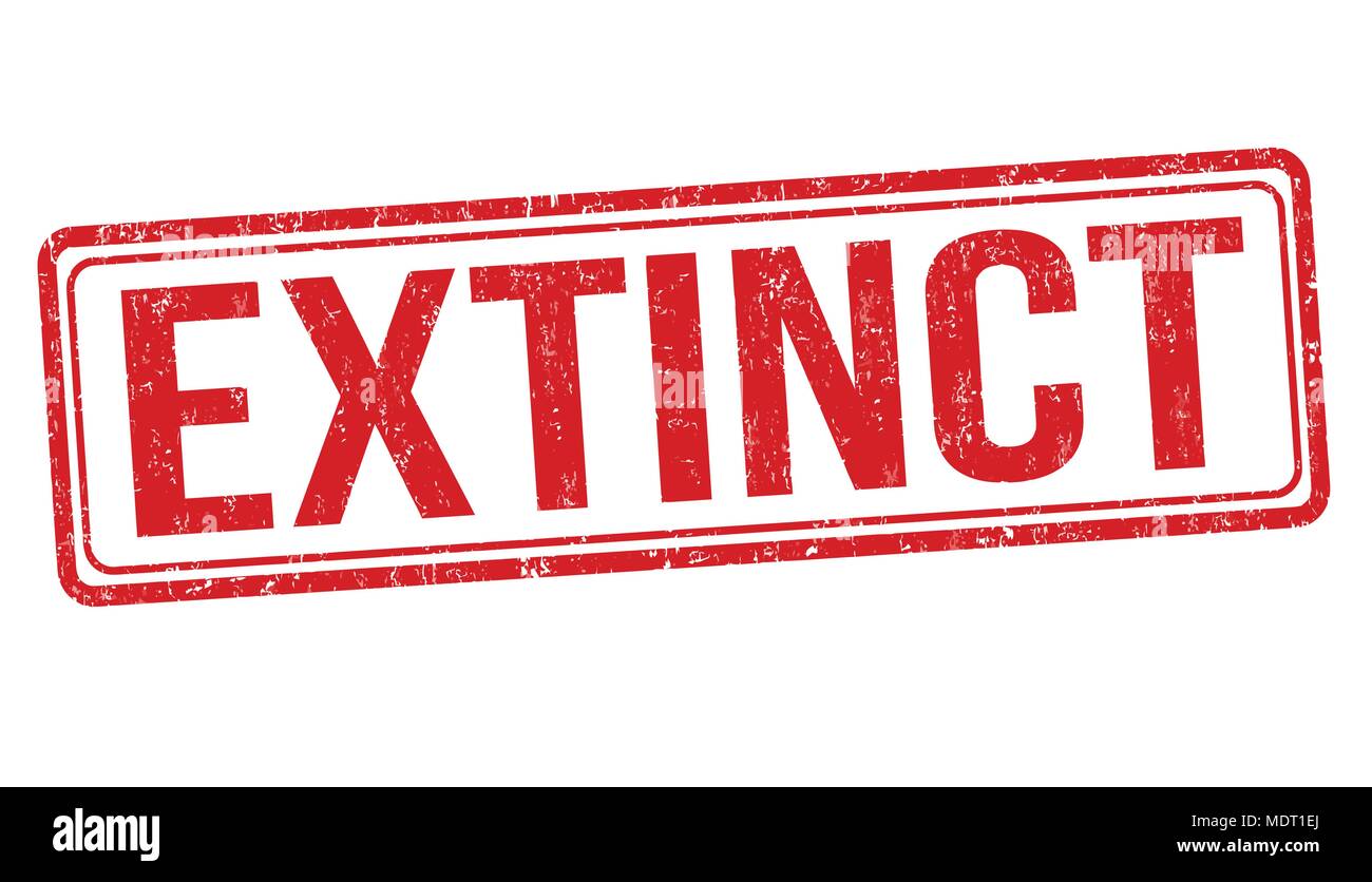 Extinct grunge rubber stamp on white background, vector illustration ...