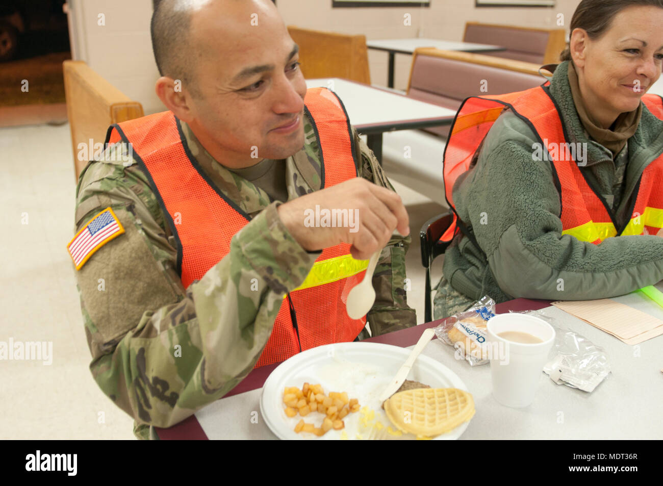 Soldiers eat chow at a dining facility during the 20th Annual Randy ...