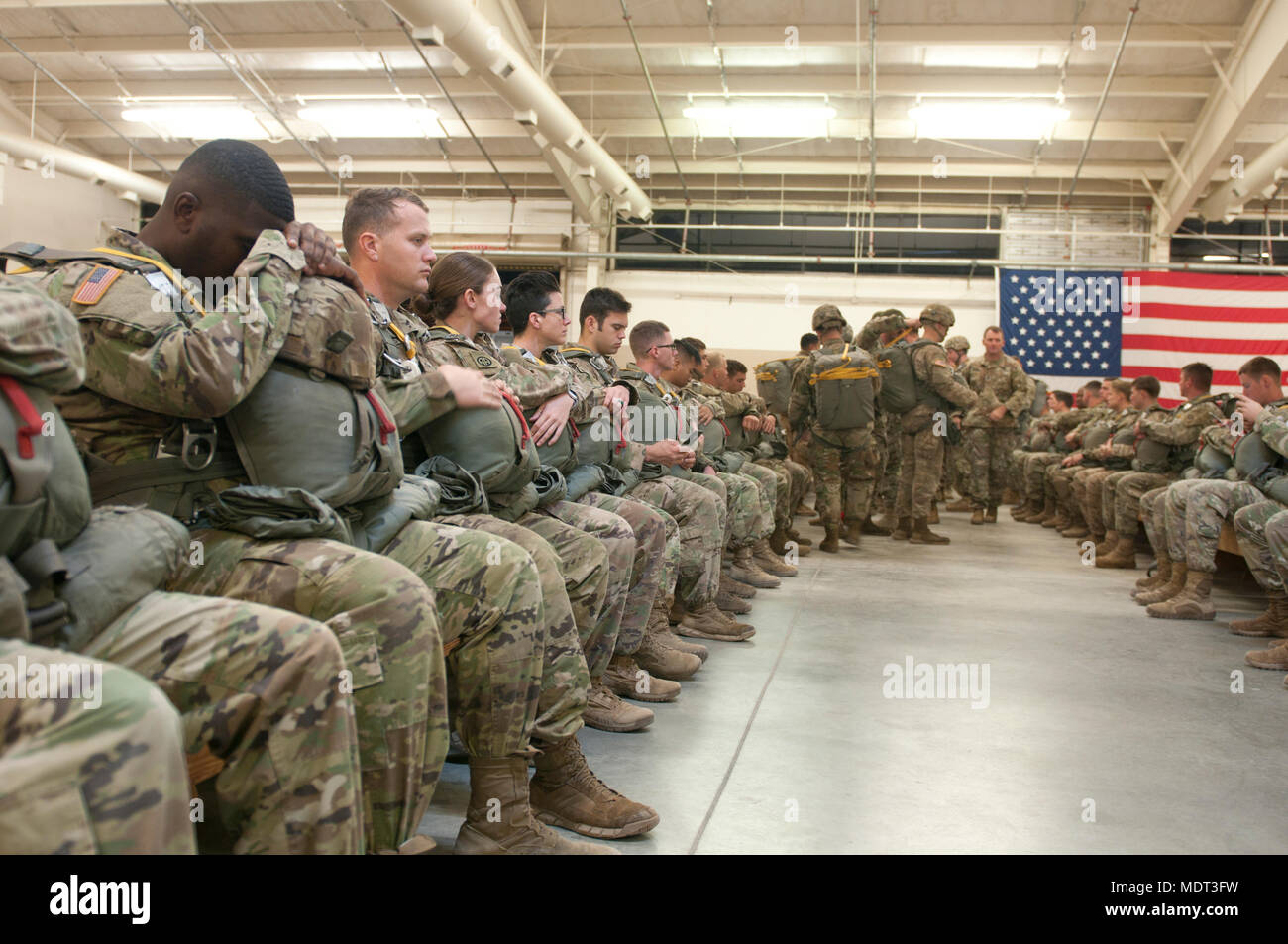 Soldiers prepare for a before a jump during the 20th Annual Randy Oler ...