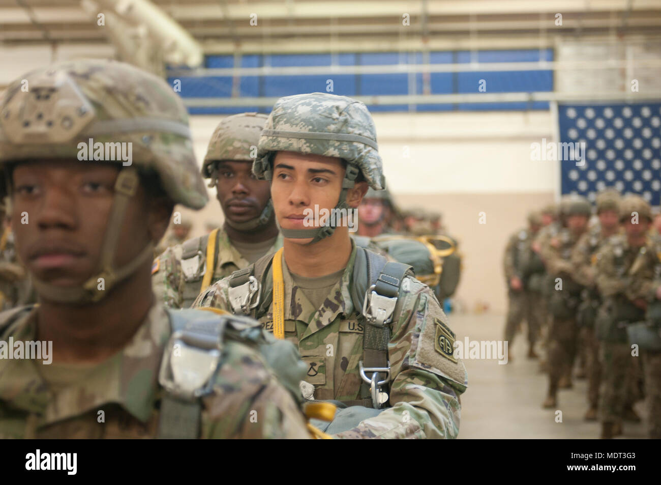Soldiers prepare for a before a jump during the 20th Annual Randy Oler ...