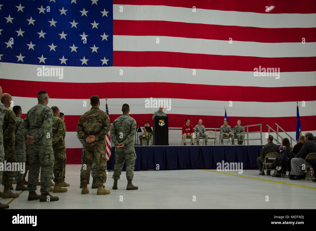 U.S. Air Force Col. James Locke, wing commander of the 128th Air ...