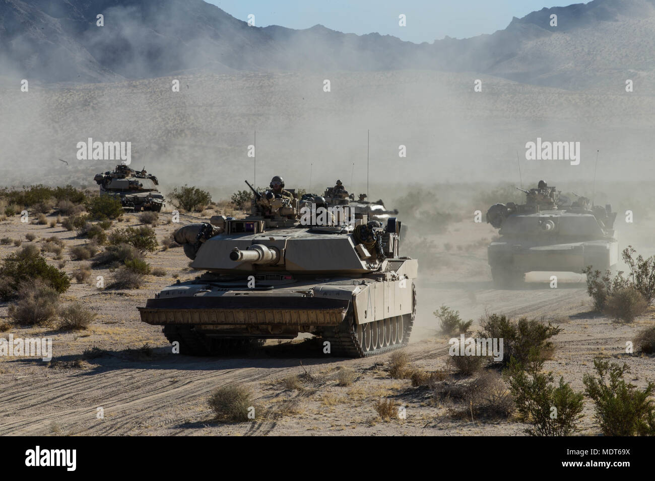 U.S. Marines with Alpha Company, 1st Tank Battalion, 1st Marine ...